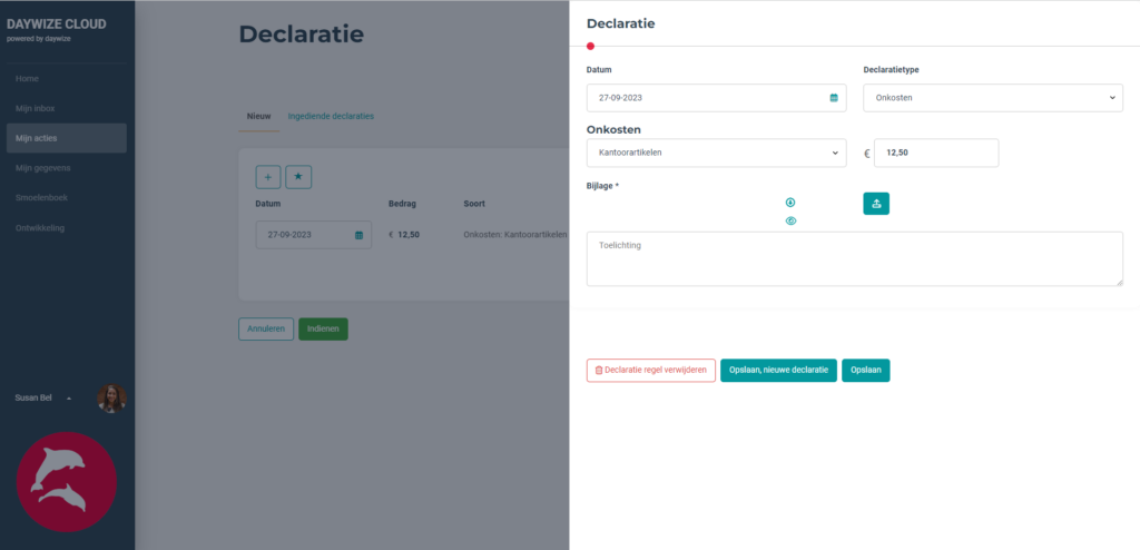 Declaraties met Daywize Cloud - Daywize Cloud