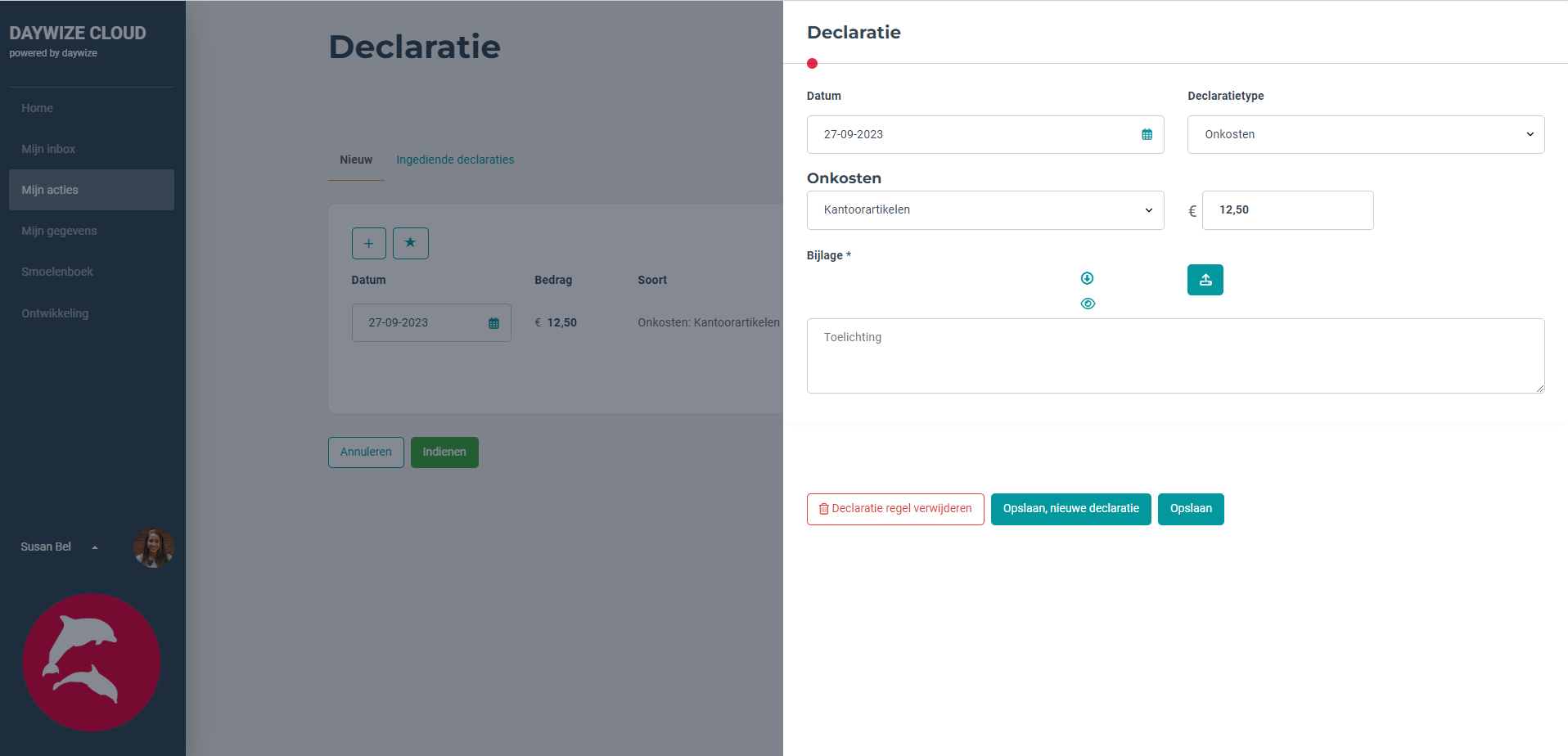 Declaraties met Daywize Cloud - Daywize Cloud